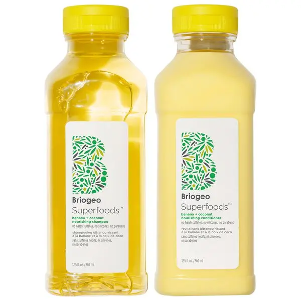 BRIOGEO Superfoods Banana + Coconut Nourishing Shampoo + Conditioner Duo For Dry Hair - One-color