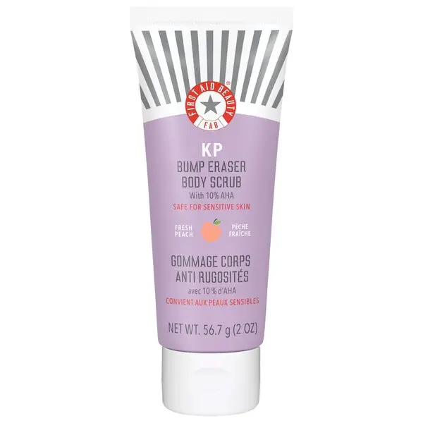FIRST AID BEAUTY Kp Bump Eraser Body Scrub With 10% Aha Body Exfoliant For Keratosis Pilaris - Peach