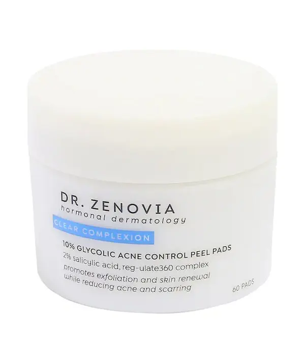 DR. ZENOVIA SKINCARE 10% Glycolic Acne Control Peel Pads 60 Pads