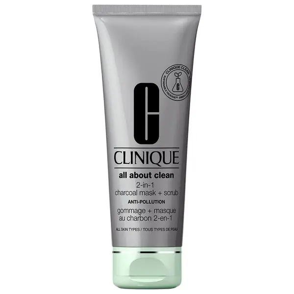CLINIQUE All About Clean 2-in-1 Charcoal Face Mask + Scrub Exfoliator - One-color
