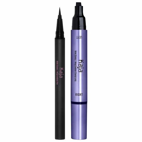 KAJA Wink Stamp Original Waterproof Wing Eyeliner Stamp & Pen - Long Ink Black