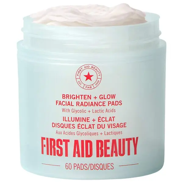 FIRST AID BEAUTY Brighten + Glow Facial Radiance Pads With Glycolic + Lactic Acids - One-color