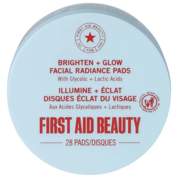 FIRST AID BEAUTY Brighten + Glow Facial Radiance Pads With Glycolic + Lactic Acids - One-color