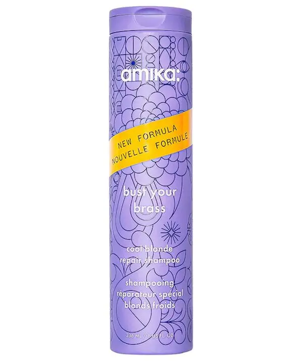 AMIKA Bust Your Brass Blonde Purple Shampoo 9.2 Oz / 275 Ml