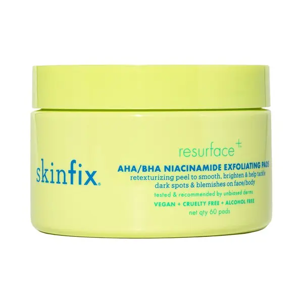 SKINFIX Resurface+ Aha/bha Niacinamide Exfoliating Pads For Face And Targeted Body - One-color