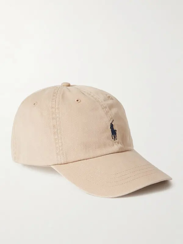Polo Ralph Lauren Logo-embroidered Cotton-twill Baseball Cap - Neutrals
