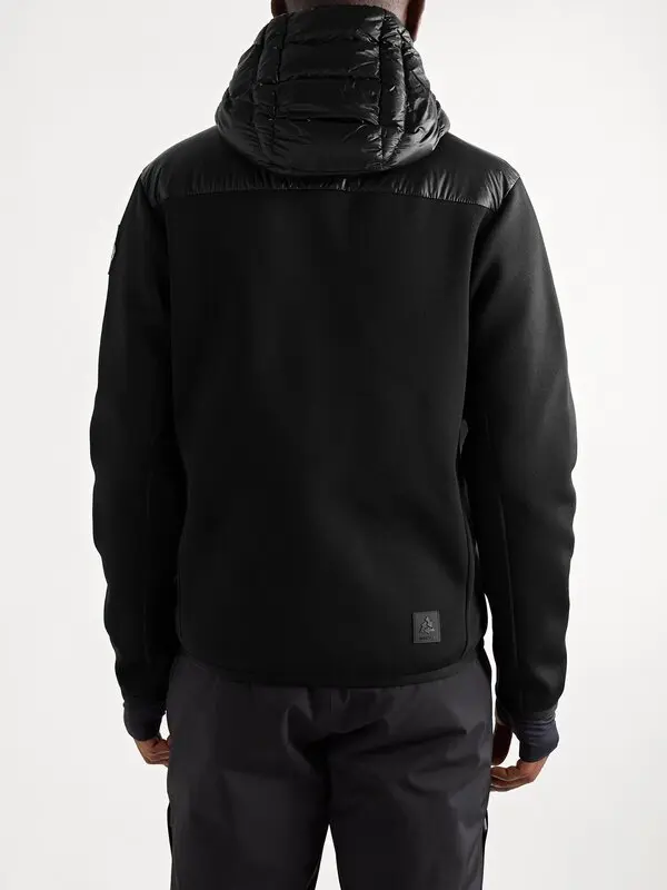 Moncler Quilted Shell And Knitted Hooded Down Ski Jacket