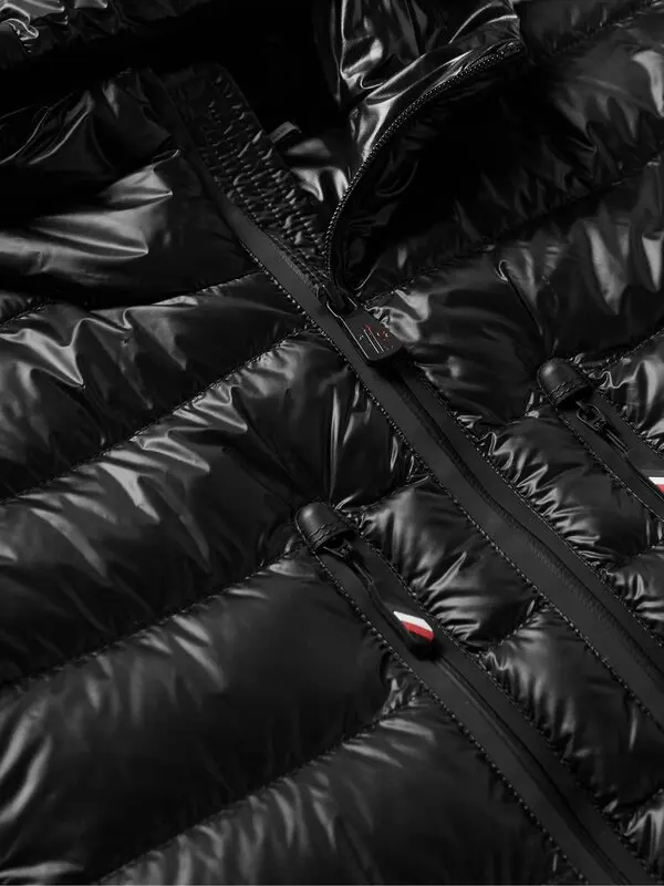 Moncler Quilted Shell And Knitted Hooded Down Ski Jacket