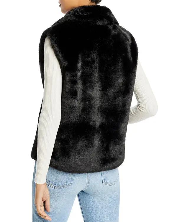 Surell Faux Fur Vest - Black