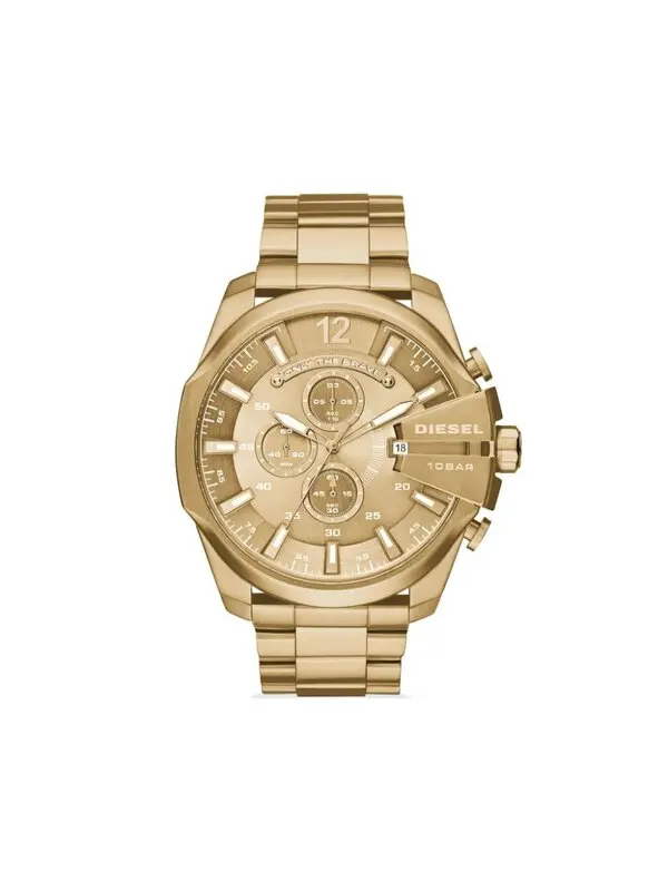 Diesel Mega Chief 51mm Chronograph Watch - Gold