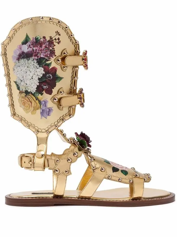 Dolce & Gabbana Floral Gladiator Sandals