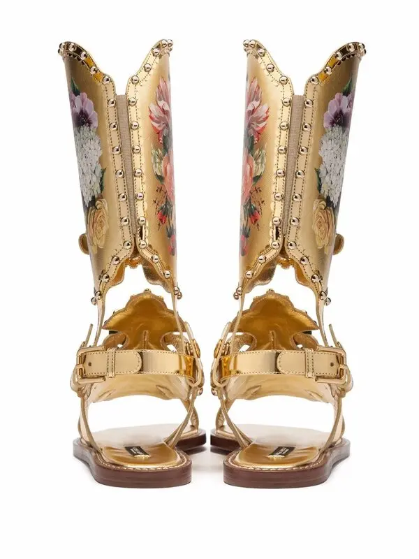 Dolce & Gabbana Floral Gladiator Sandals