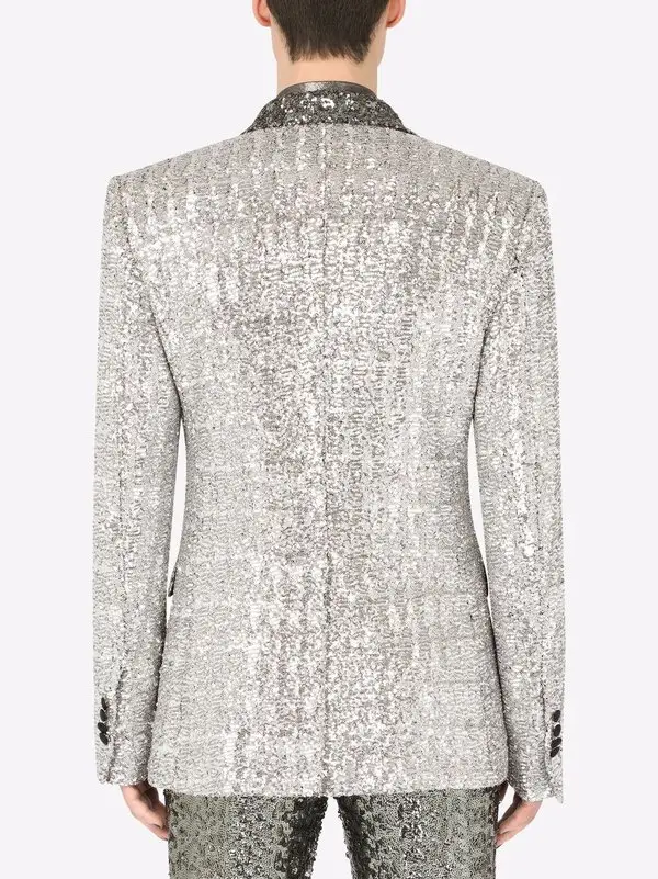 Dolce & Gabbana Sicilia-fit Sequin-embellished Double-breasted Blazer