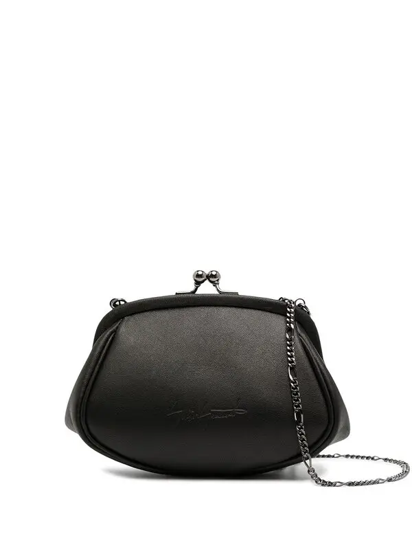 Yohji Yamamoto Clasp Leather Shoulder Bag