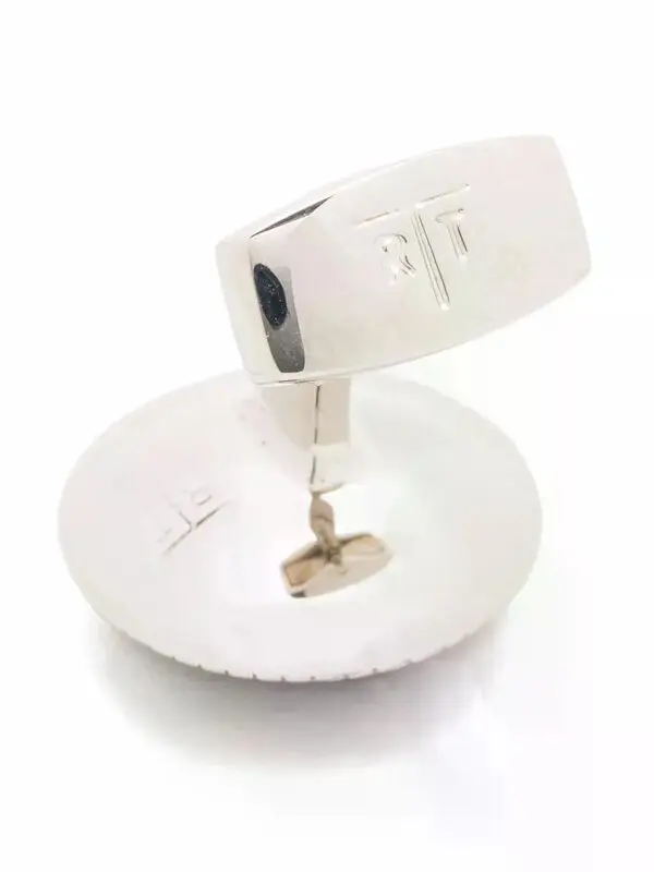 Tateossian Engraved Onyx Cufflinks
