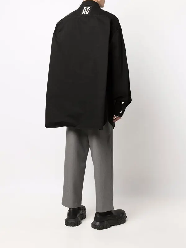 Raf Simons Oversized Logo Denim Shirt