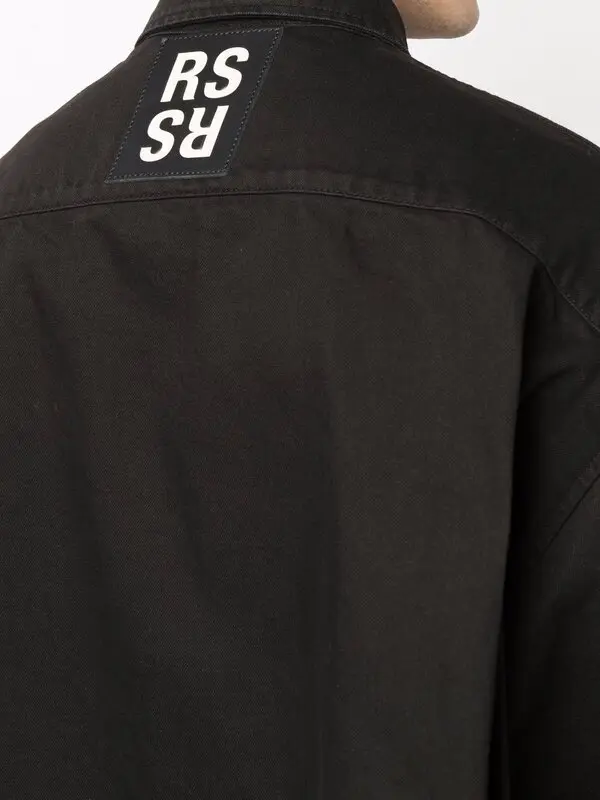 Raf Simons Oversized Logo Denim Shirt