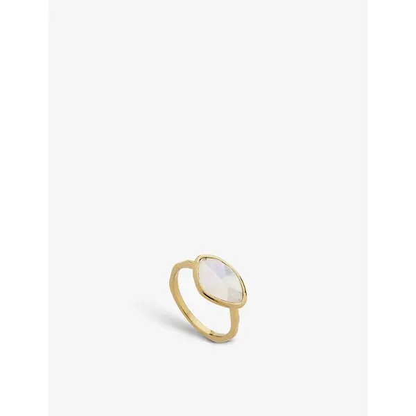 Monica Vinader Petal Moonstone Ring - White