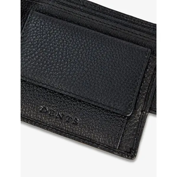 DENTS Beauley Brand-embossed Press Stud Grained Leather Billfold Wallet