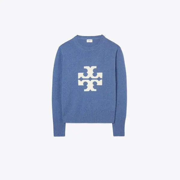 Tory Burch Cashmere Logo Crewneck