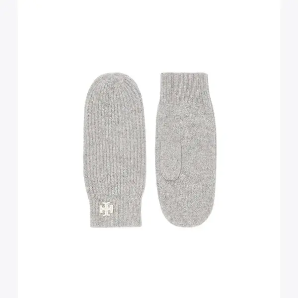 Tory Burch Ribbed Cashmere Mittens