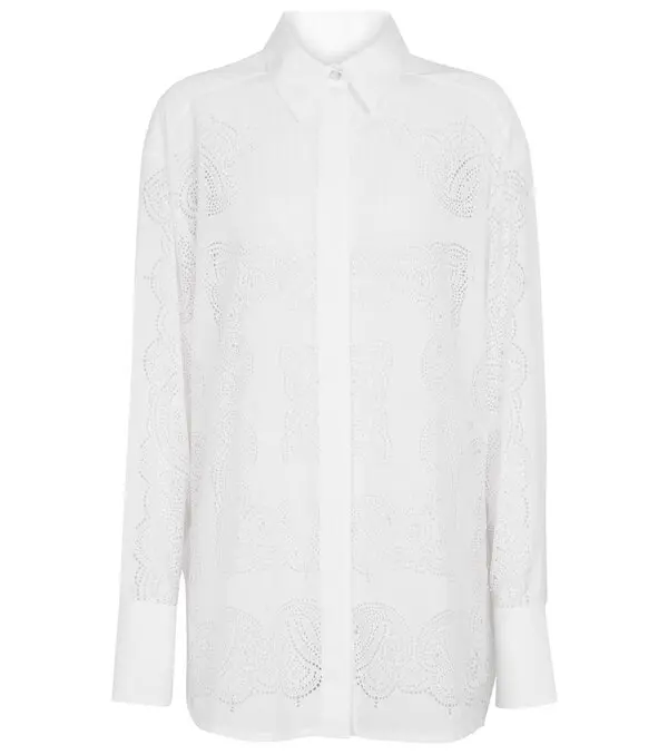 Givenchy Laser-cut Crêpe Shirt