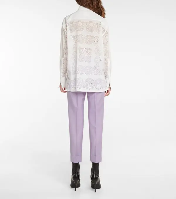 Givenchy Laser-cut Crêpe Shirt