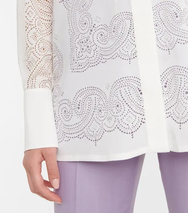 Givenchy Laser-cut Crêpe Shirt