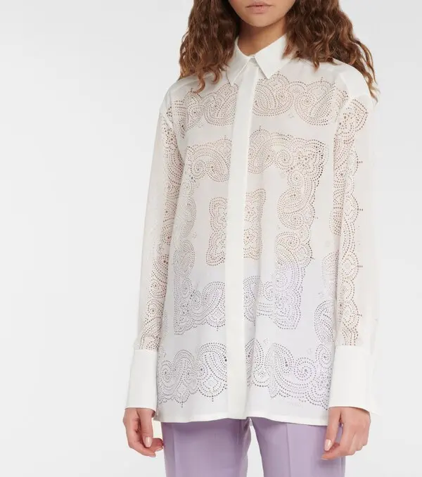 Givenchy Laser-cut Crêpe Shirt