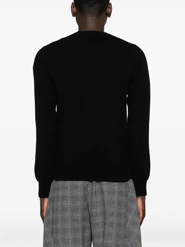 Play Comme Des Garcon Logo-patch Wool Jumper - Black