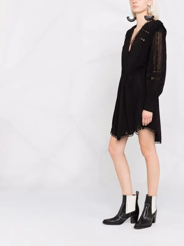 Iro Paris Cassie Lace-Detail Mini Dress In Black - 27% Off | Editorialist
