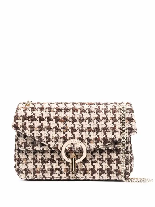 Sandro Ring-detail Tweed Shoulder Bag