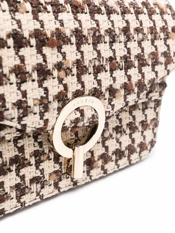 Sandro Ring-detail Tweed Shoulder Bag