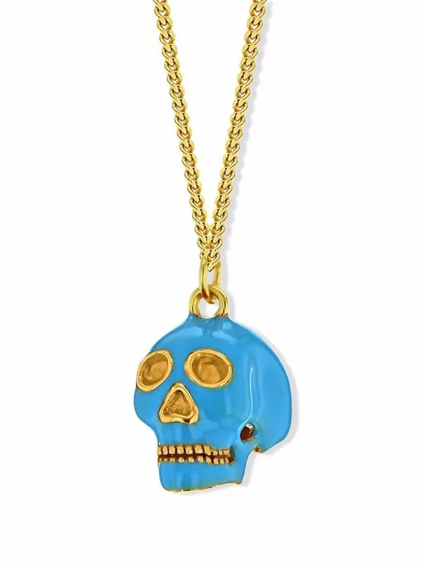 TRUE ROCKS Skull Pendant Necklace - Gold
