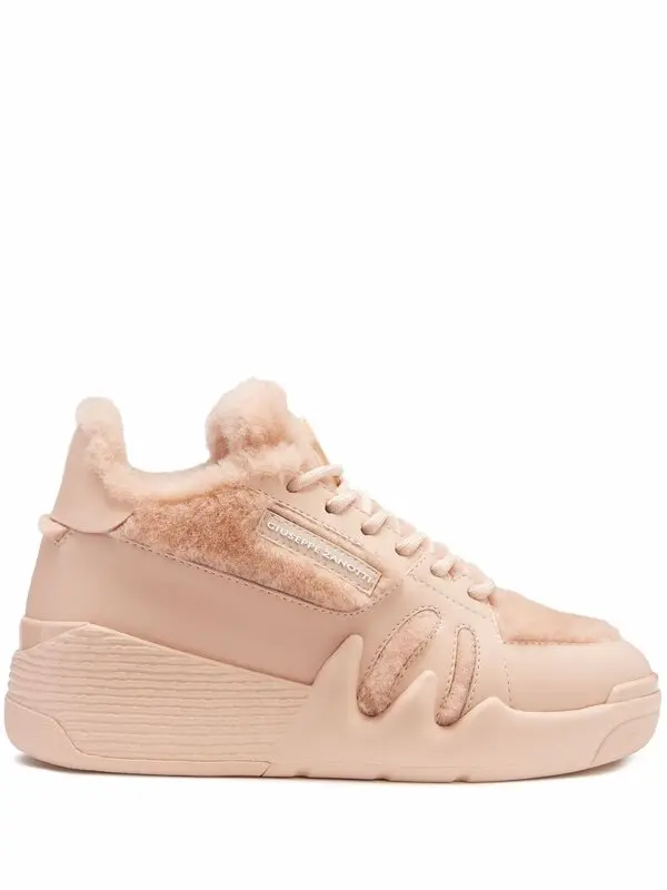 GIUSEPPE ZANOTTI Shearling-lined Sneakers - Pink