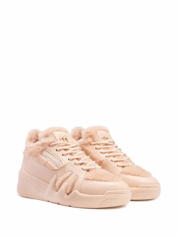 GIUSEPPE ZANOTTI Shearling-lined Sneakers - Pink