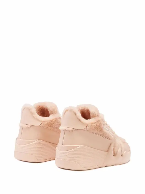 GIUSEPPE ZANOTTI Shearling-lined Sneakers - Pink