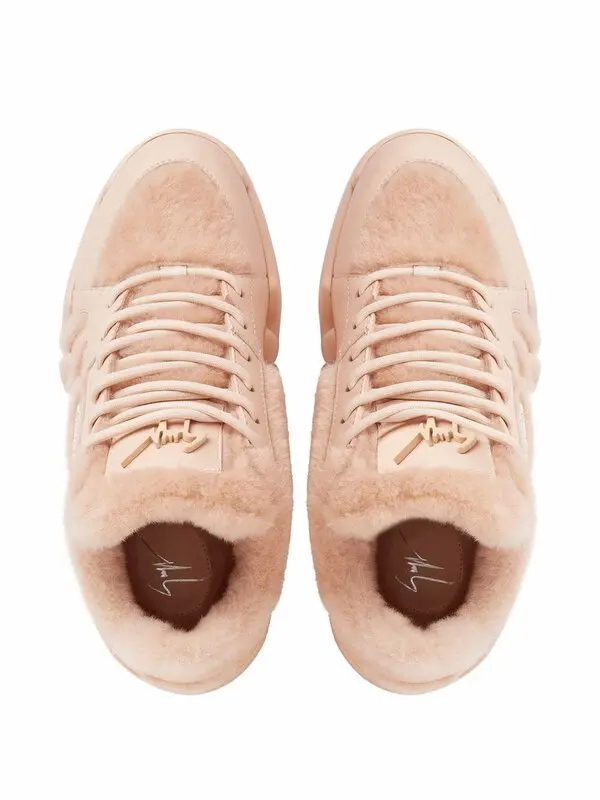 GIUSEPPE ZANOTTI Shearling-lined Sneakers - Pink