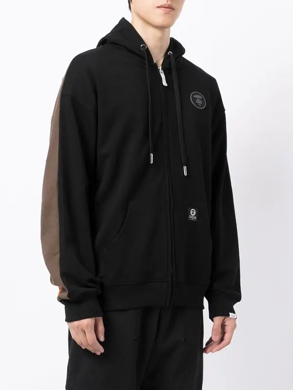 Aape By *A Bathing Ape® Studded-Logo Zipped Hoodie In Black - 50