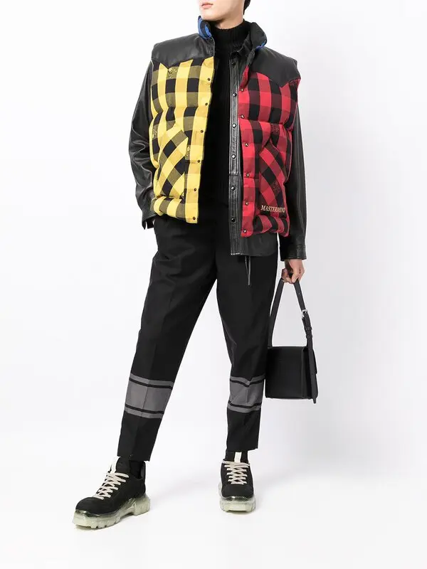 MASTERMIND WORLD Check-print Padded Gillet