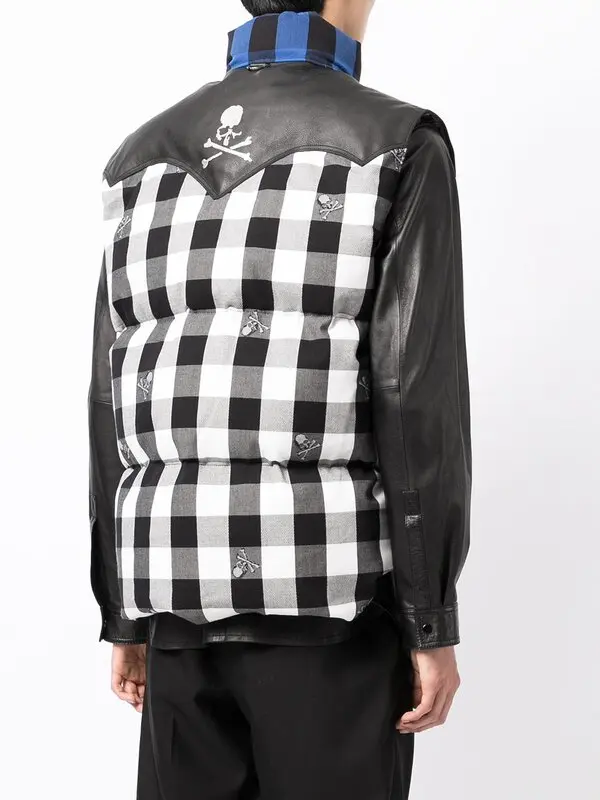 MASTERMIND WORLD Check-print Padded Gillet