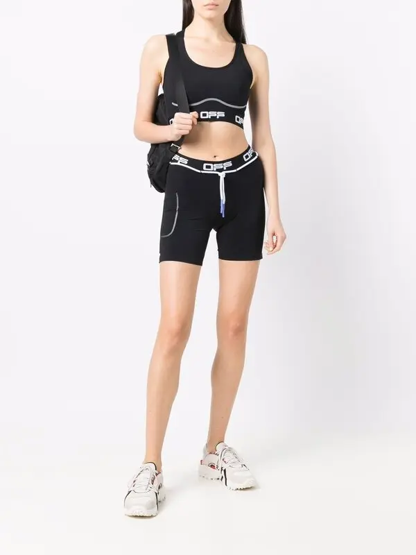 Off-White Logo-tape Cropped Performance Top