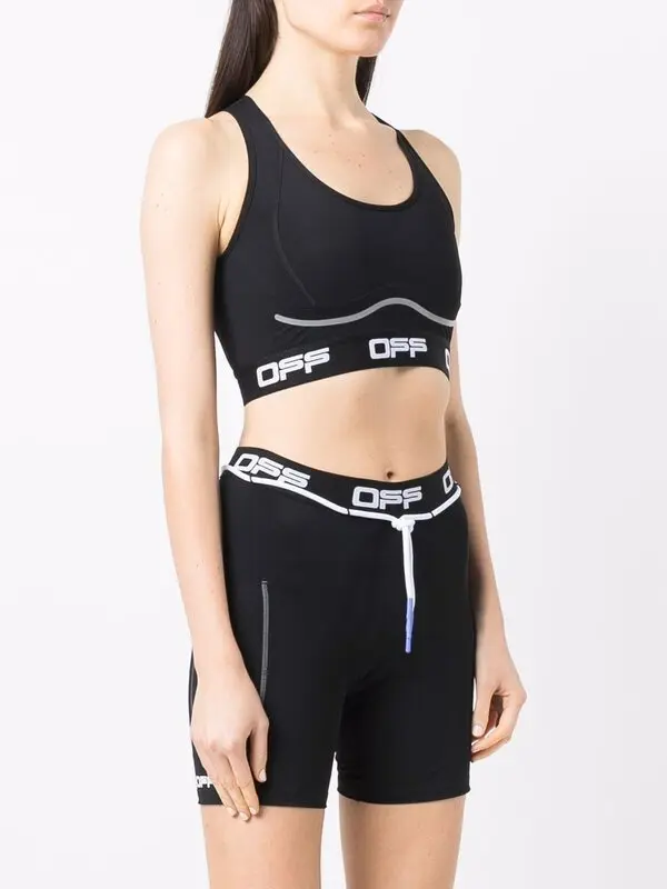 Off-White Logo-tape Cropped Performance Top
