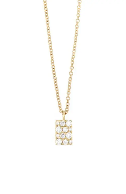 Bony Levy Katharine Pavé Rectangular Pendant Necklace - 18ky