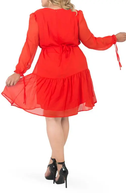 STANDARDS & PRACTICES Prairie Chiffon Long Sleeve Dress - Tigerlily