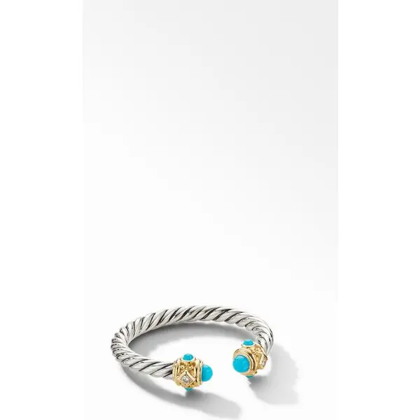 David Yurman Renaissance® Ring In Gold With Diamonds - Turquoise