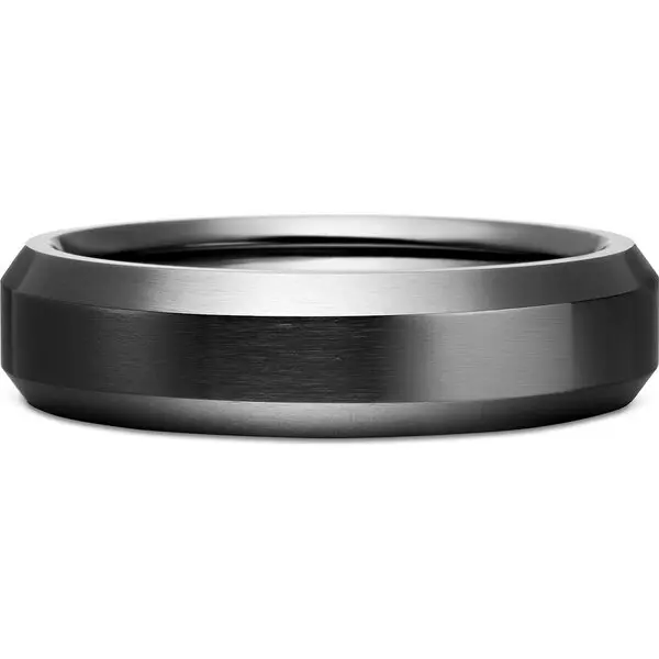 David Yurman Beveled Band Ring - Black Titanium