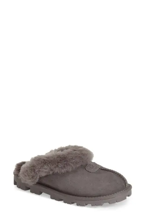 UGG Coquette Genuine Shearling Lined Slipper - Grey