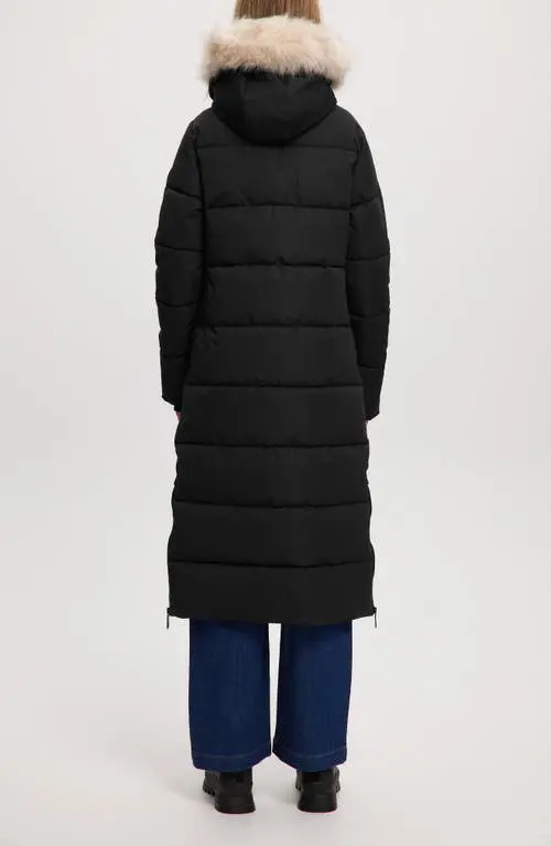 NOIZE Winter Long Parka With Faux Fur Trim