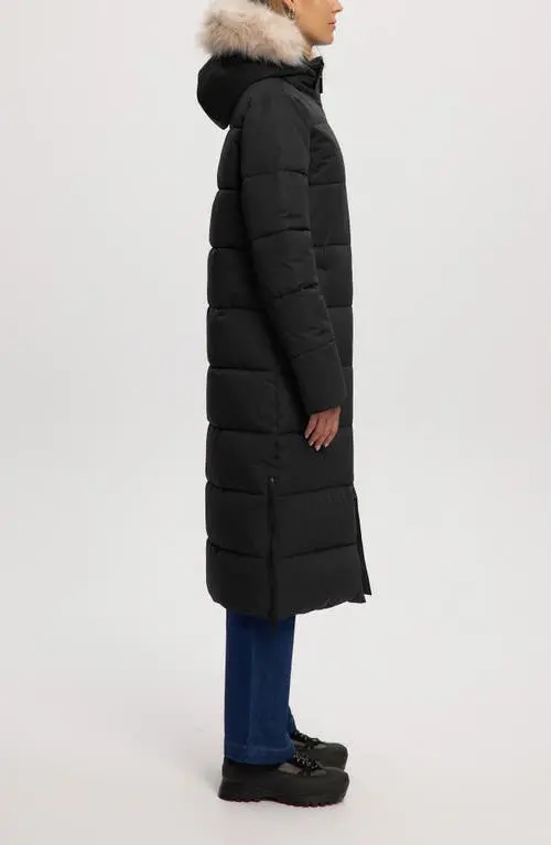 NOIZE Winter Long Parka With Faux Fur Trim